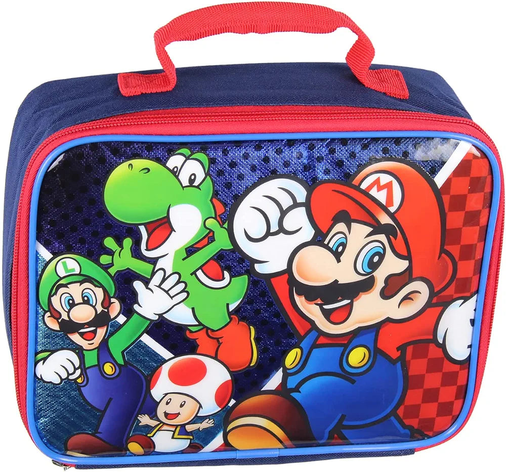 Nintendo - Super Mario, Luigi Toad & Yoshi - Insulated Lunch Box Soft ...