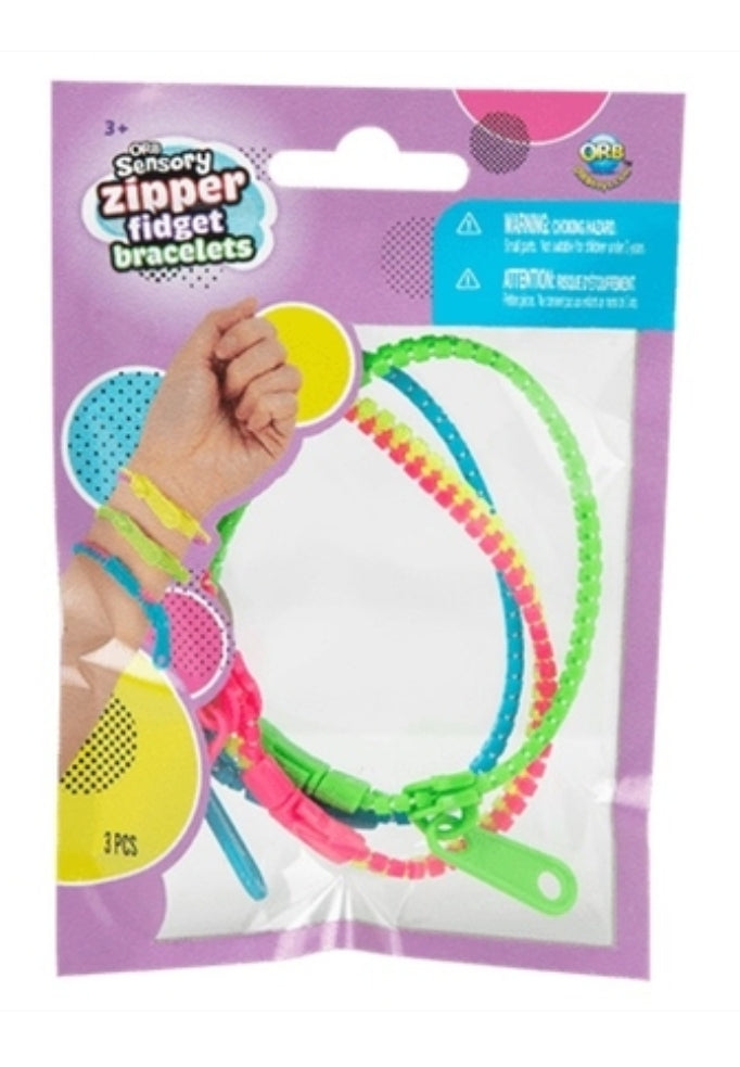 ORB Sensory Zipper Fidget Bracelets - 3 Pack – Colossal Toys Inc.