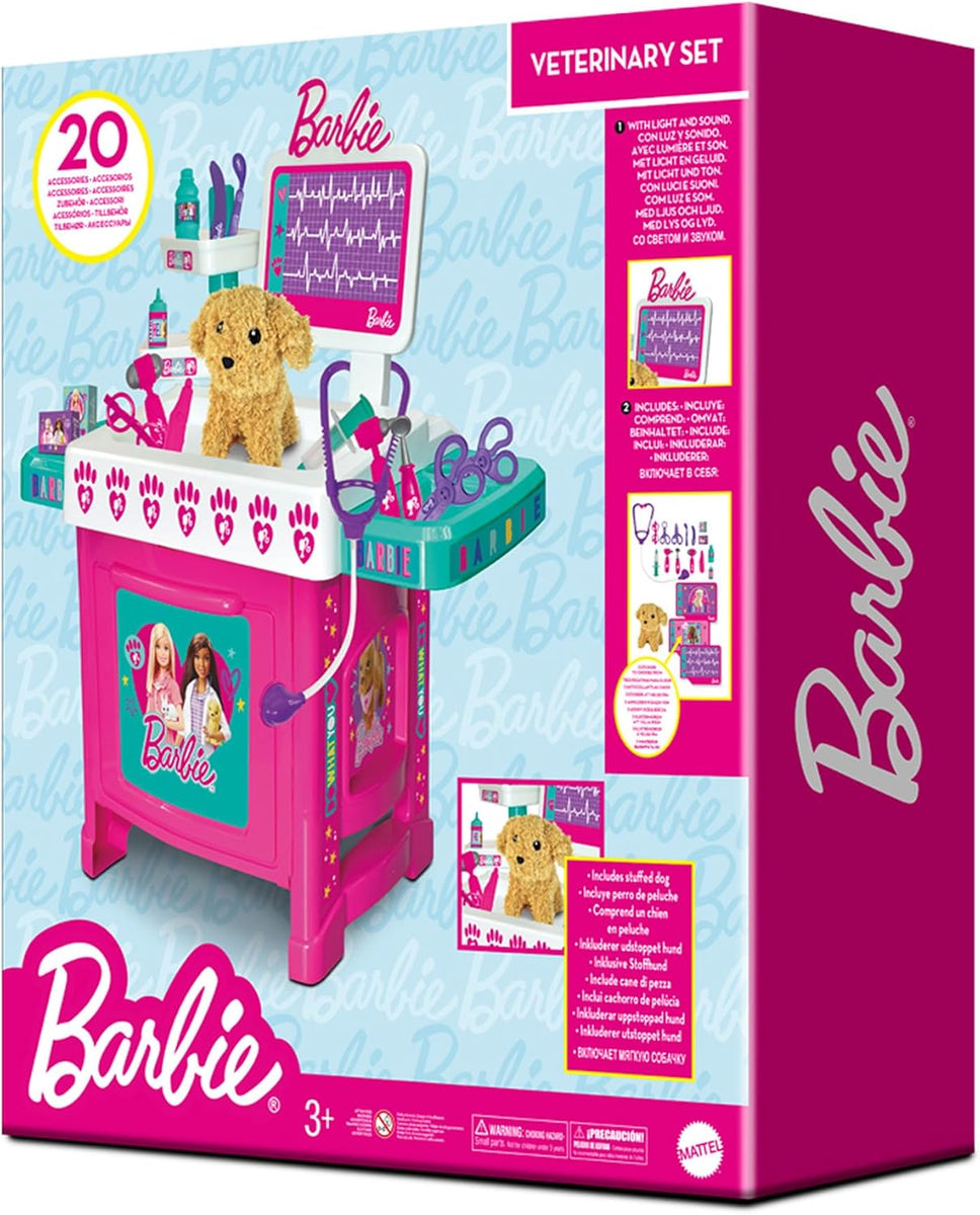Mattel : Barbie Veterinary Set with Light and Sound - Plush Dog Includ ...