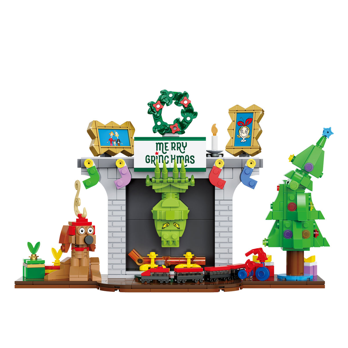 Brickcraft : Grinch in Fireplace – Colossal Toys Inc.