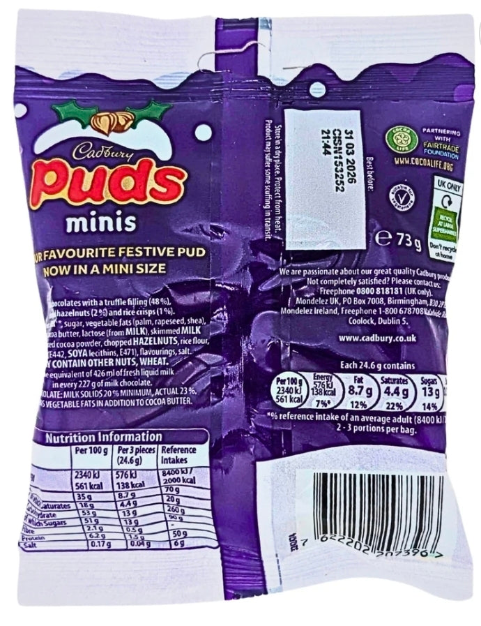 Cadbury Puds Minis (UK) - 73g [BB 03/26] – Colossal Toys Inc.
